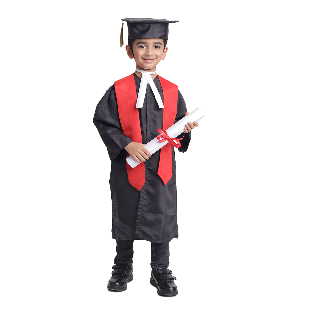 Convocation Graduation Black Gown Costume for Kids – Devcreations